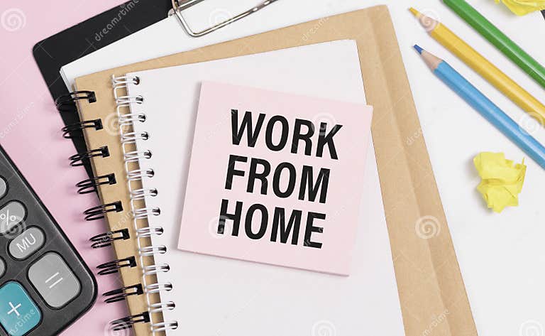 Work from Home Message on Today Stock Image - Image of today, open ...