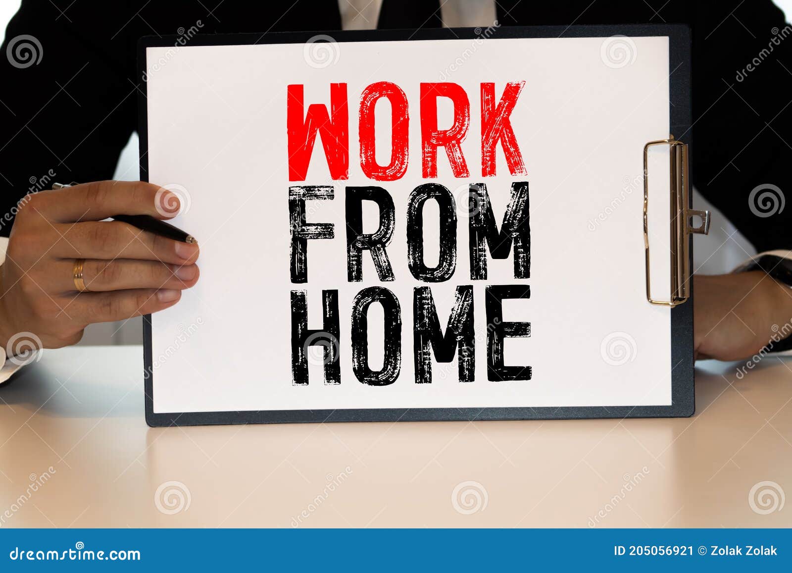 Work from Home Message on Today Page Stock Image - Image of todo ...