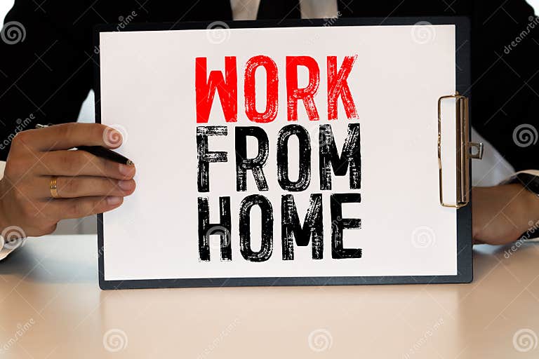 Work from Home Message on Today Page Stock Image - Image of todo ...
