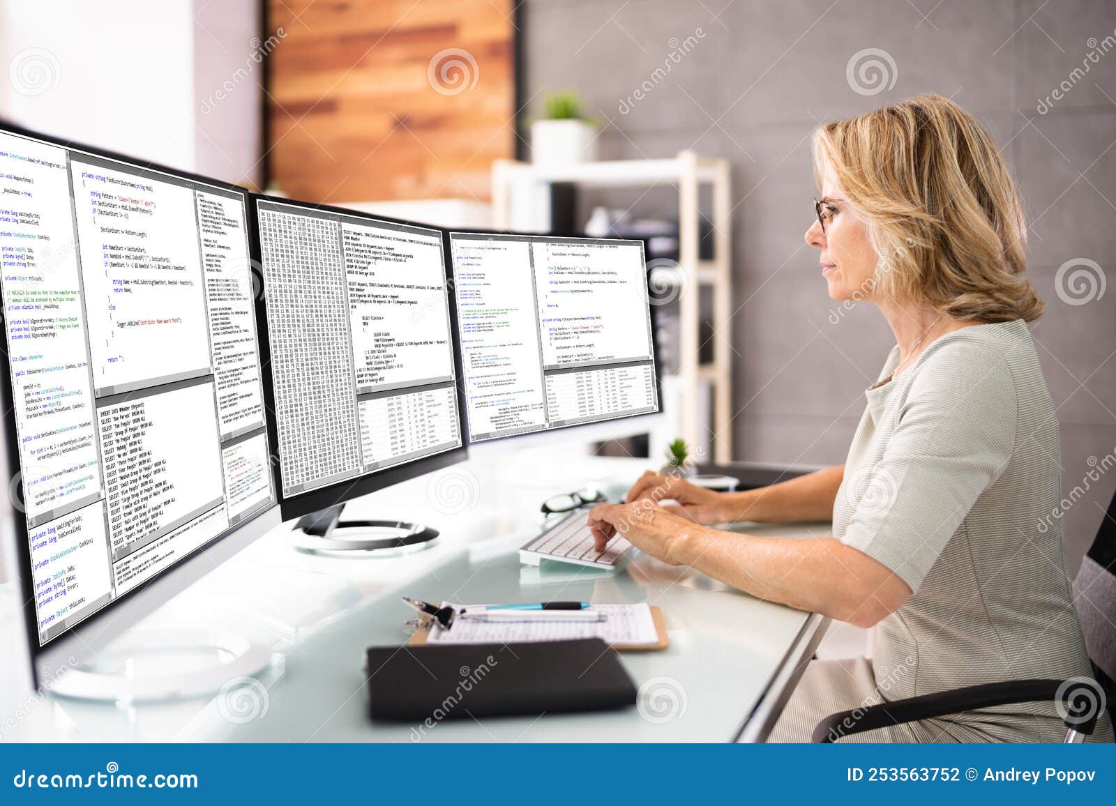 Work from Home stock photo. Image of monitor, telework - 253563752