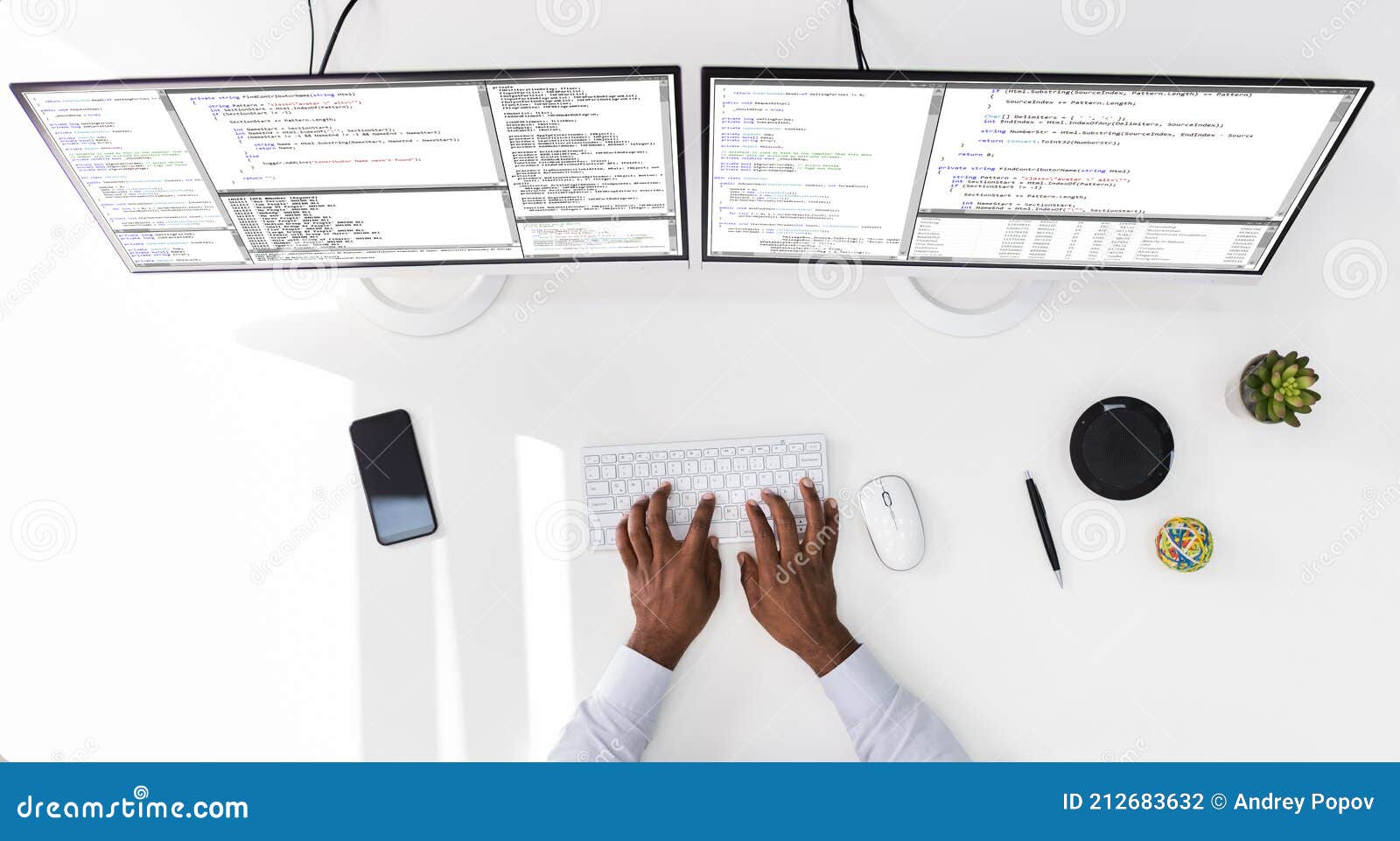 Work from Home stock photo. Image of multiple, monitor - 212683632