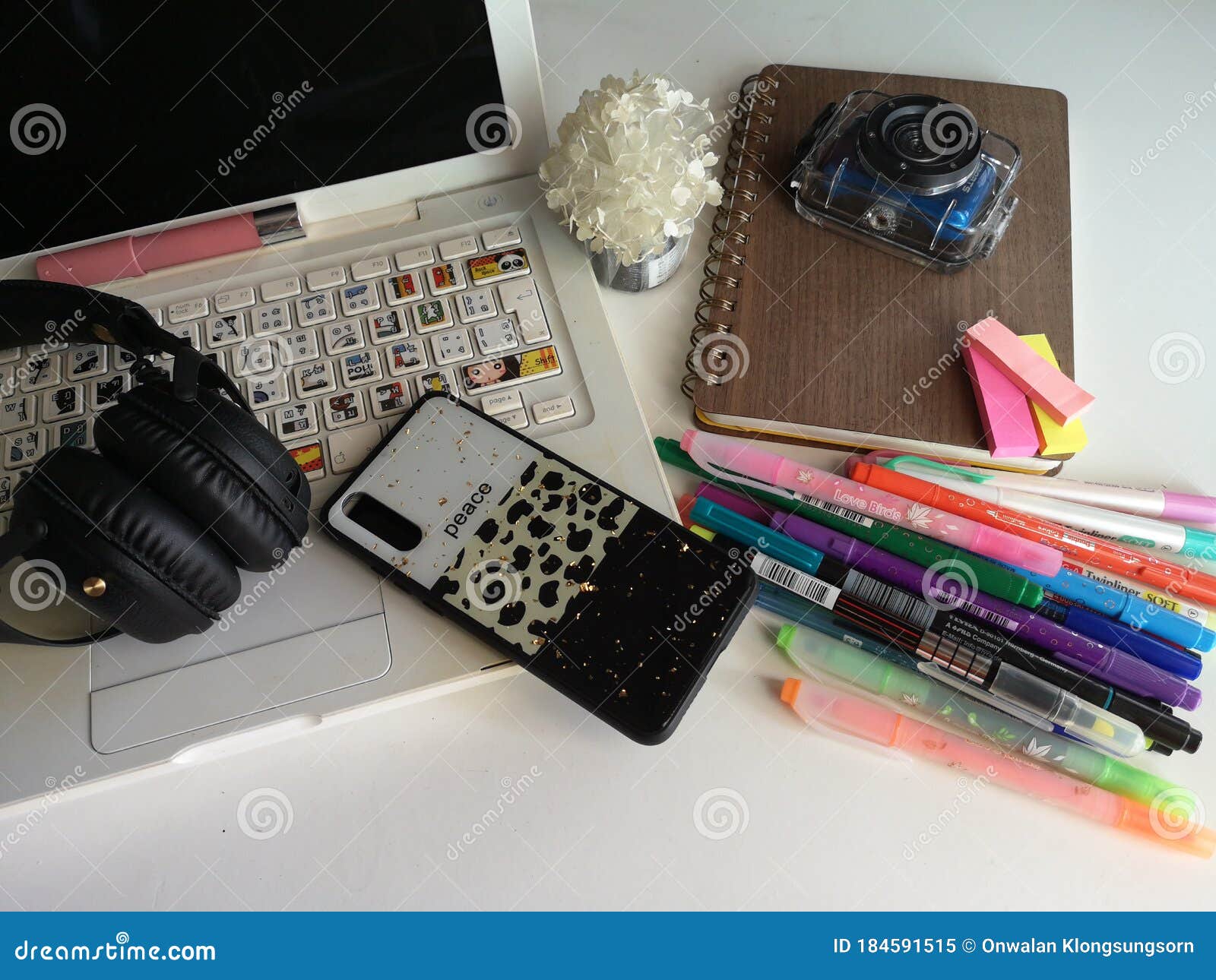 Work from Home Office Concept with High Technology. Editorial Image ...