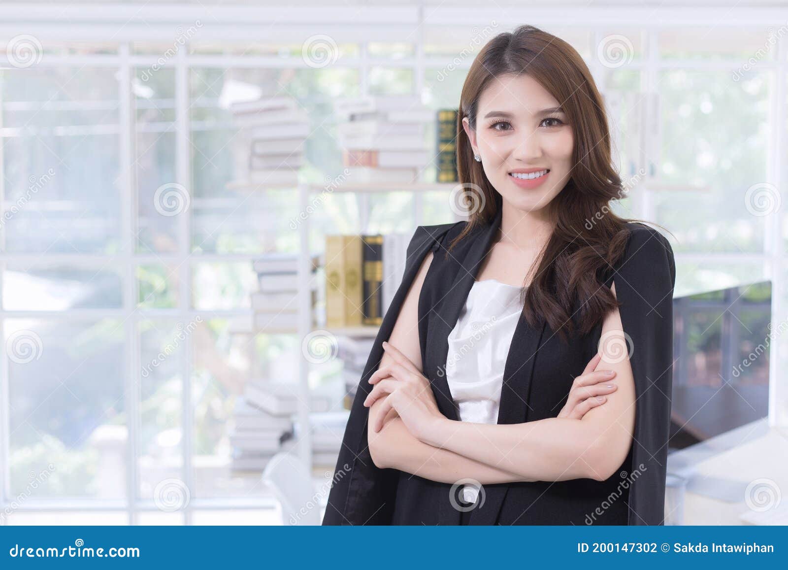 Work from Home. Office Lady in Office Stock Photo - Image of business ...