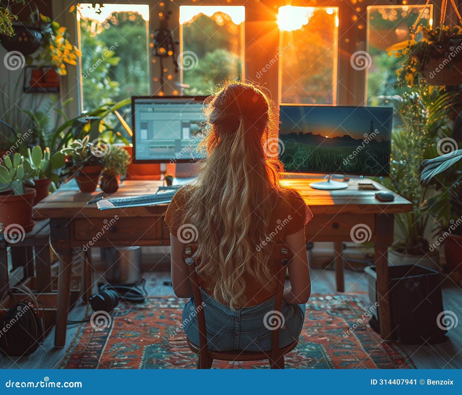 Work-from-Home Professional Balancing Productivity and Comfort the Home ...