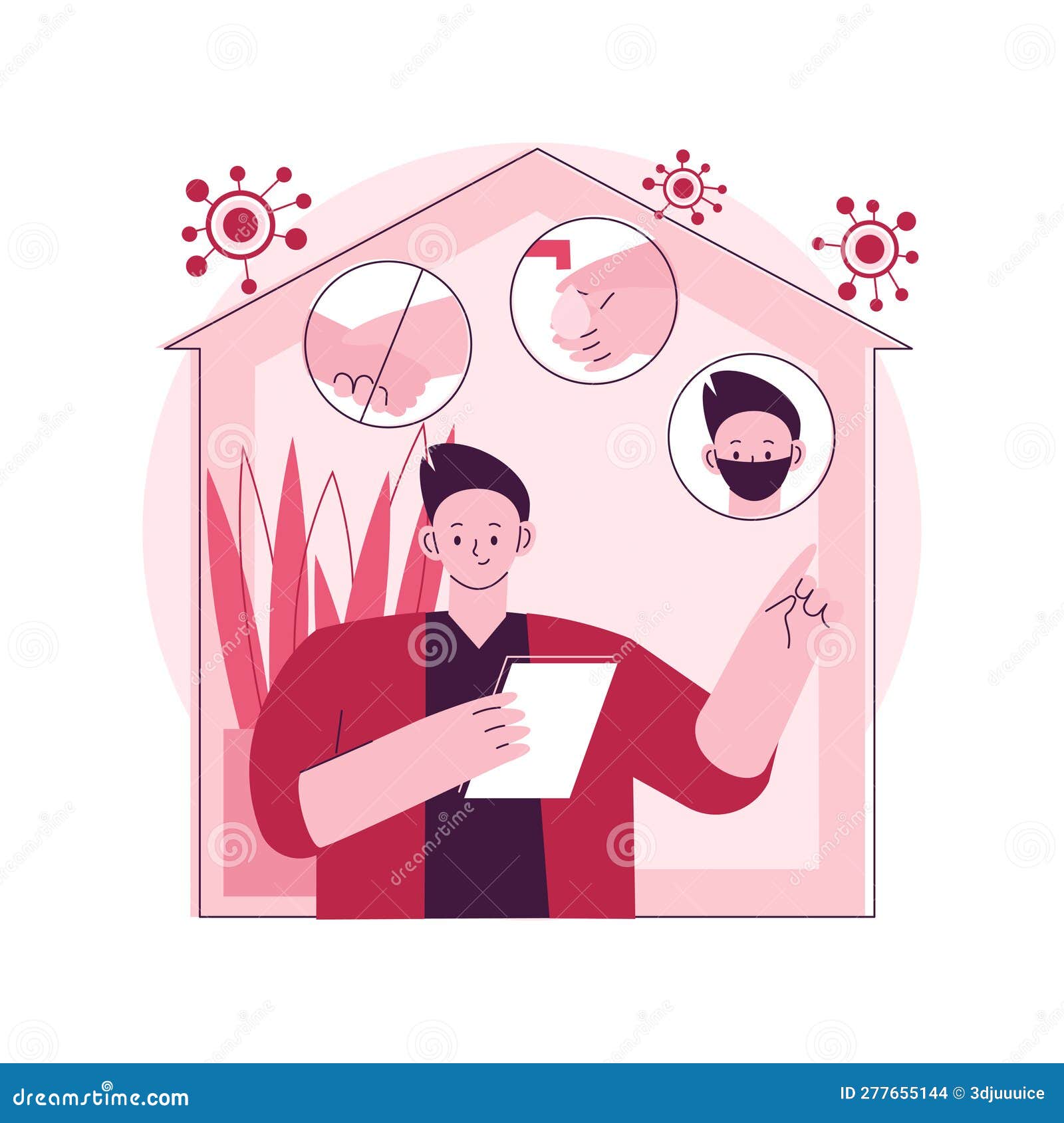 Work from Home during Sick Leave Abstract Concept Vector Illustration ...