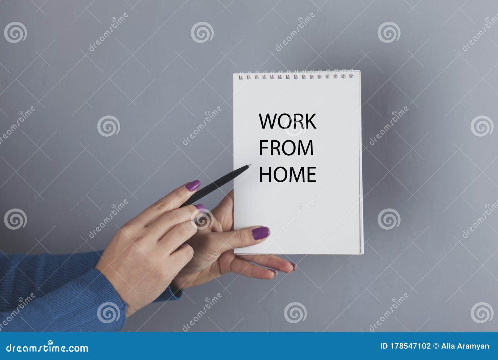 Work from Home Text on Notepad Stock Photo - Image of home, concept ...