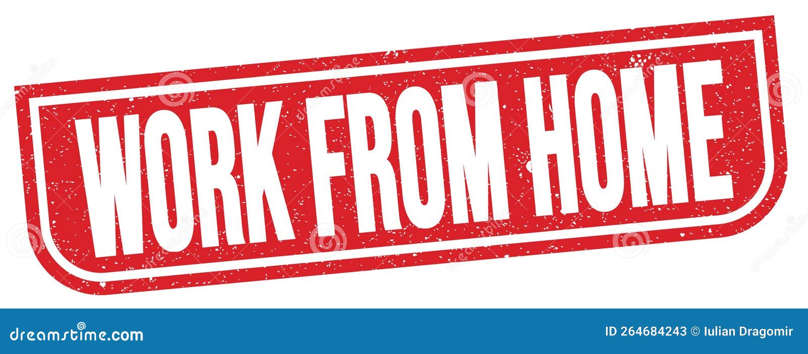 WORK from HOME Text Written on Red Stamp Sign Stock Illustration ...
