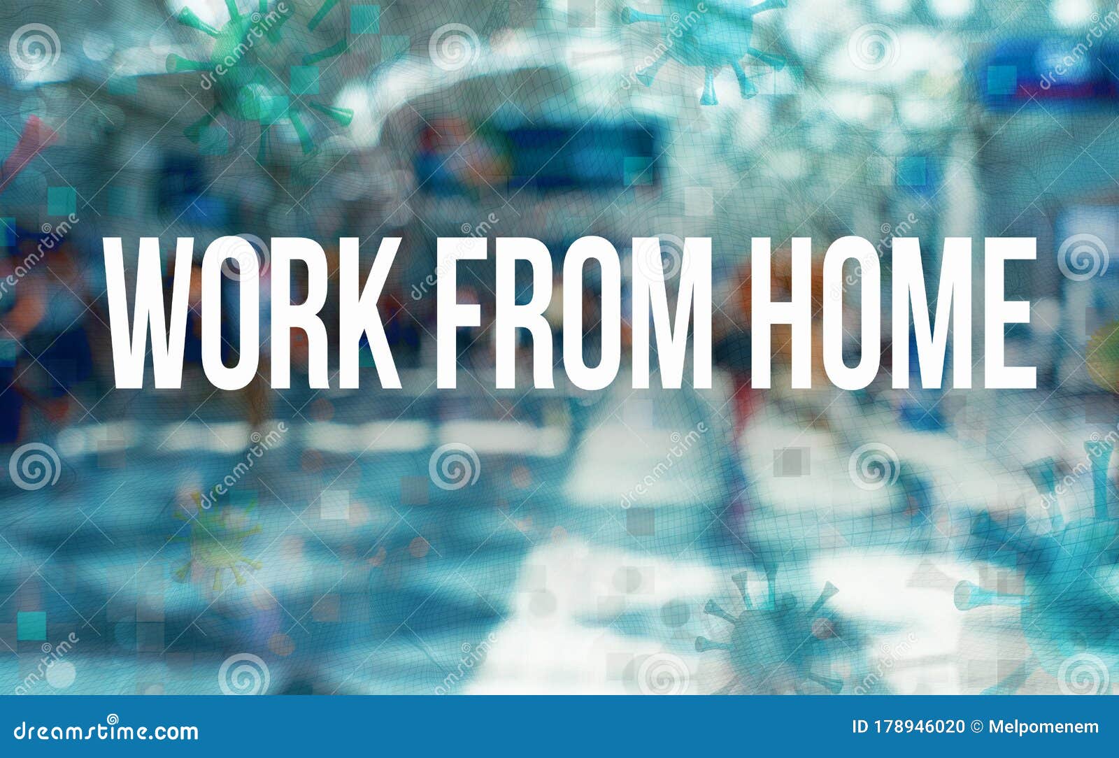 Work from Home Theme with an Airport Background Stock Illustration ...
