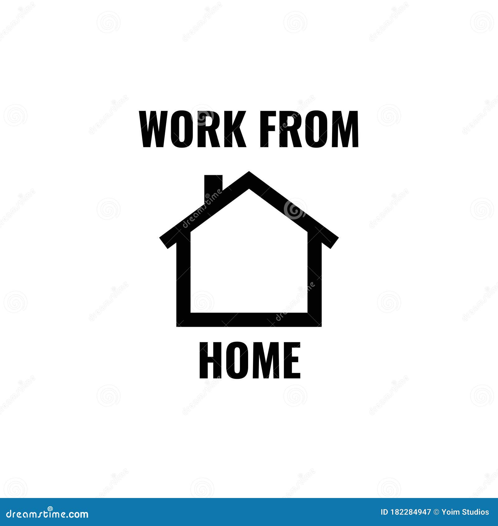 Work from Home Vector Graphic Design Illustration Stock Vector ...