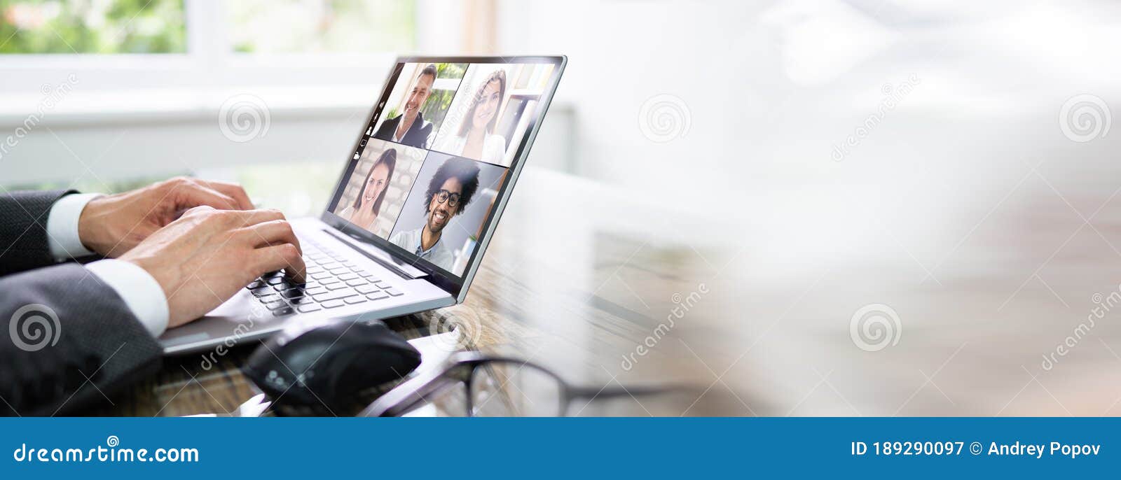 Work from Home Video Conference Stock Image - Image of webinar, work ...