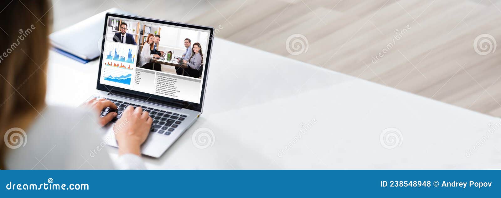Work from Home Video Conference Stock Photo - Image of woman ...