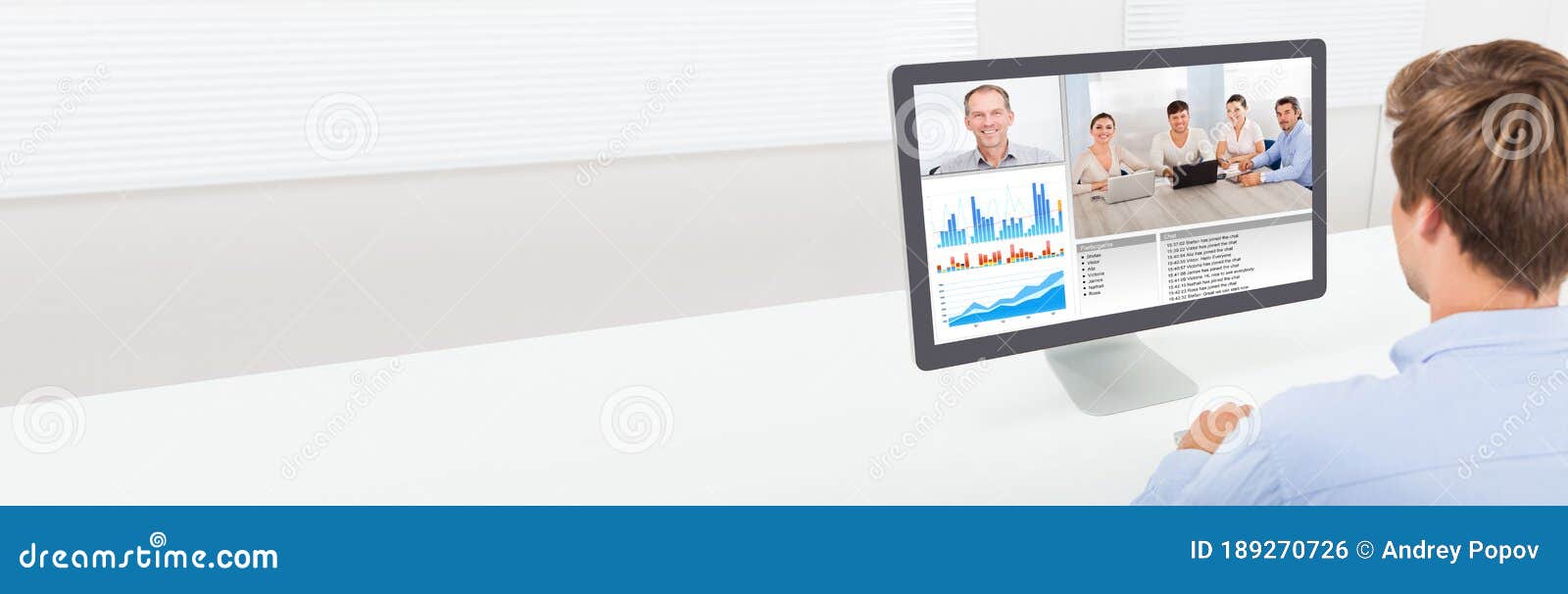 Work from Home Video Conferencing Stock Photo - Image of home, screen ...