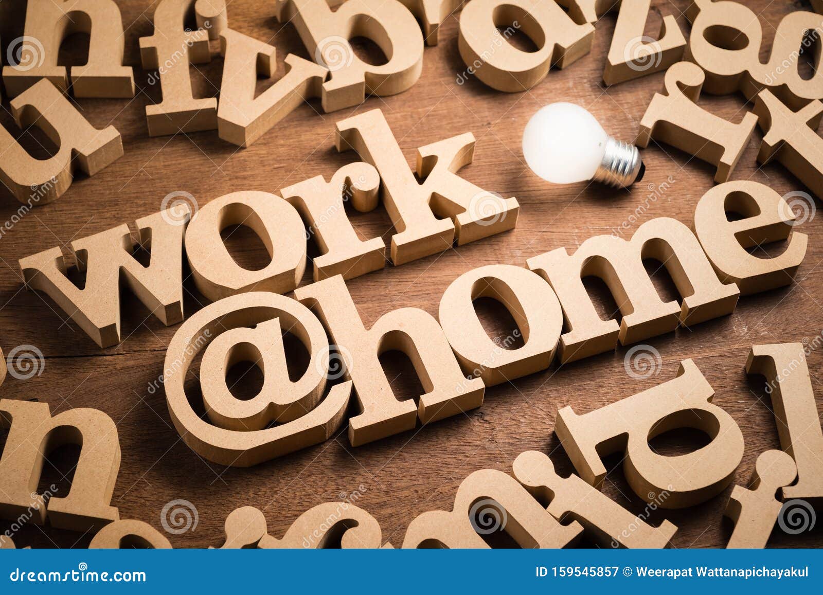 Work at Home Sign and Idea stock image. Image of single - 159545857