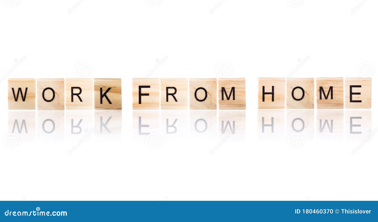 Work from home wooden word stock photo. Image of background - 180460370