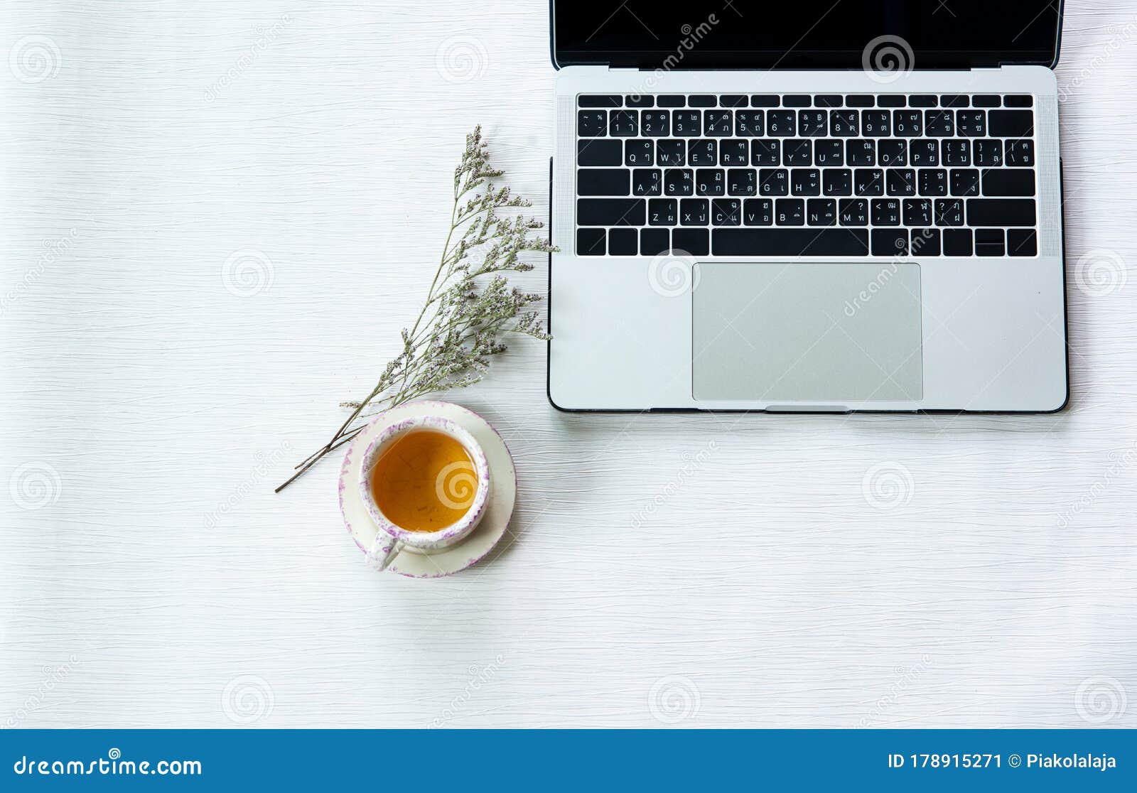 Work from Home, Workspace Office at Home, Notebook or Laptop Computer ...