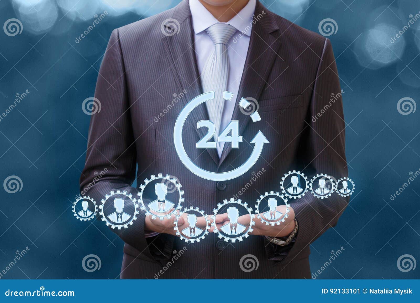 Work 24 hours a day . stock image. Image of management - 92133101