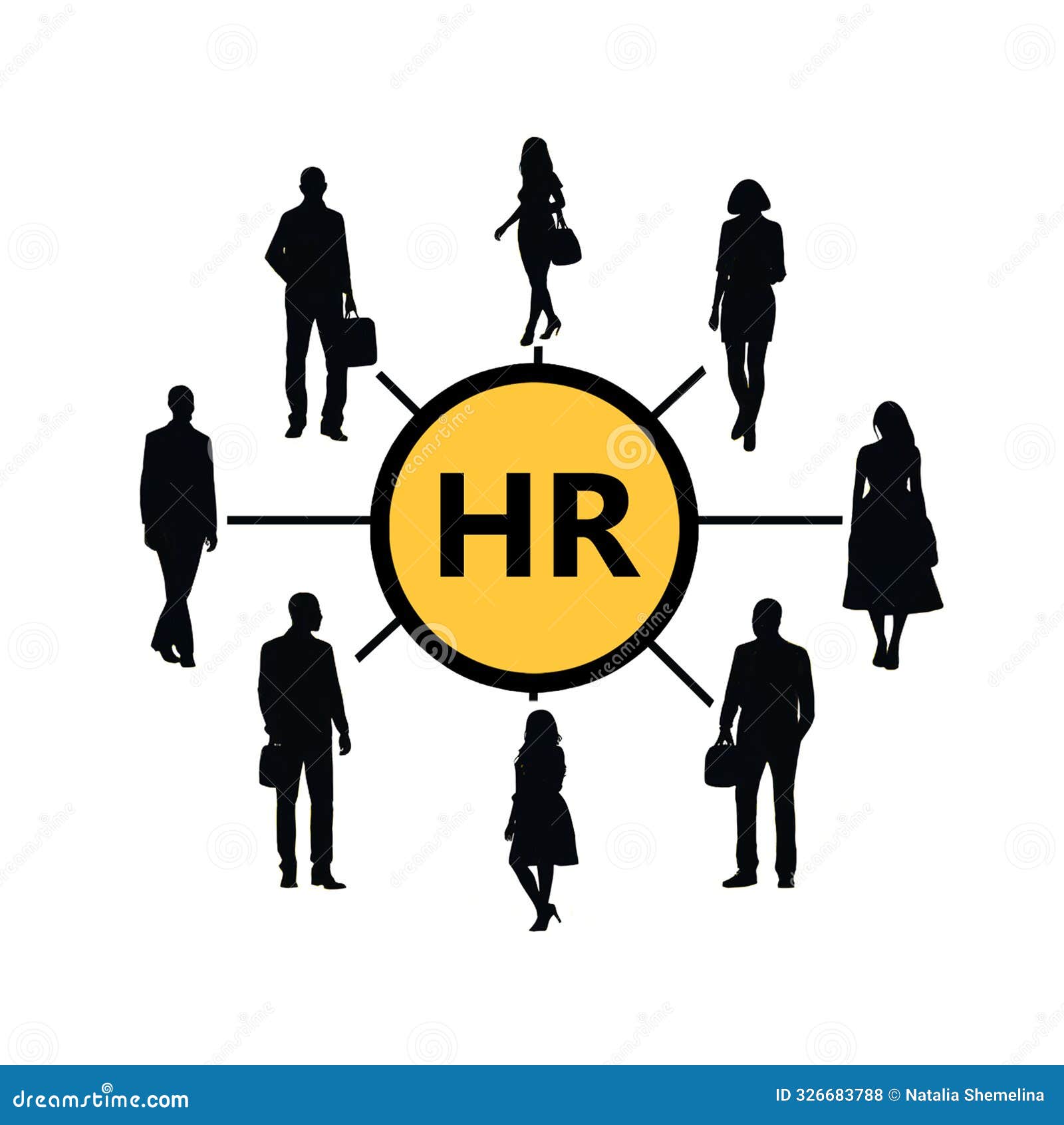 Work Human Resources Infographics, Team of People Connected Together ...