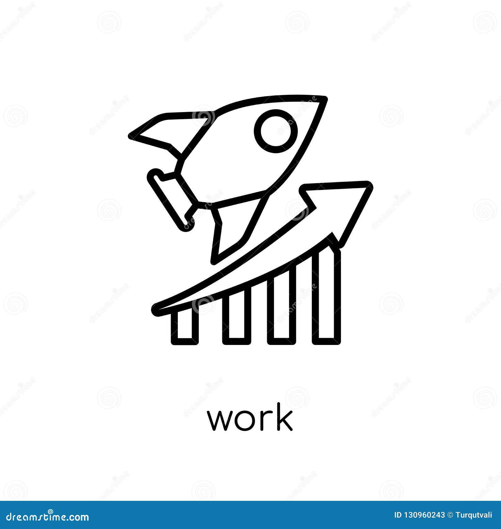Work icon from collection. stock vector. Illustration of vector - 130960243