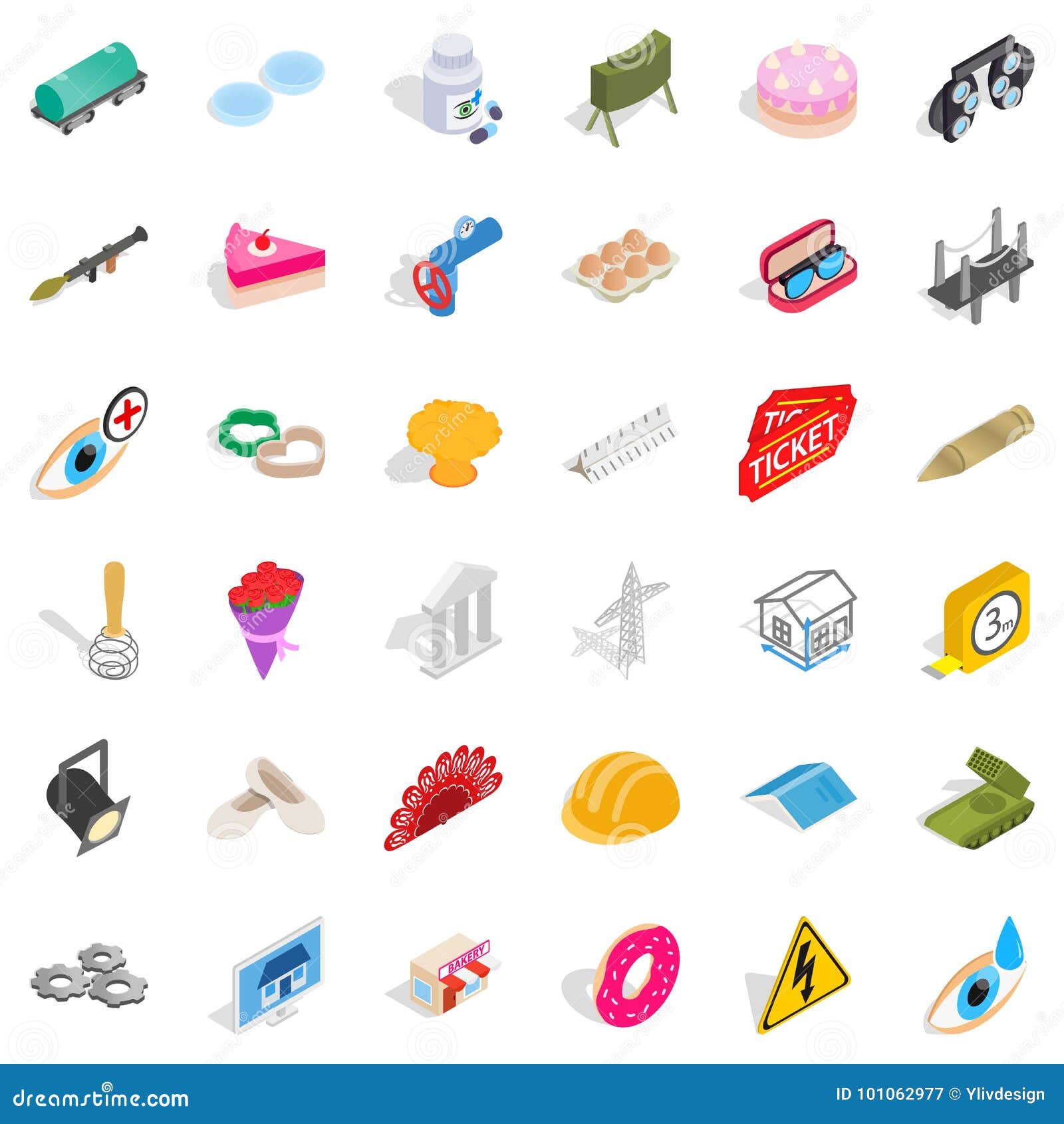 Work Icons Set, Isometric Style Stock Vector - Illustration of book ...