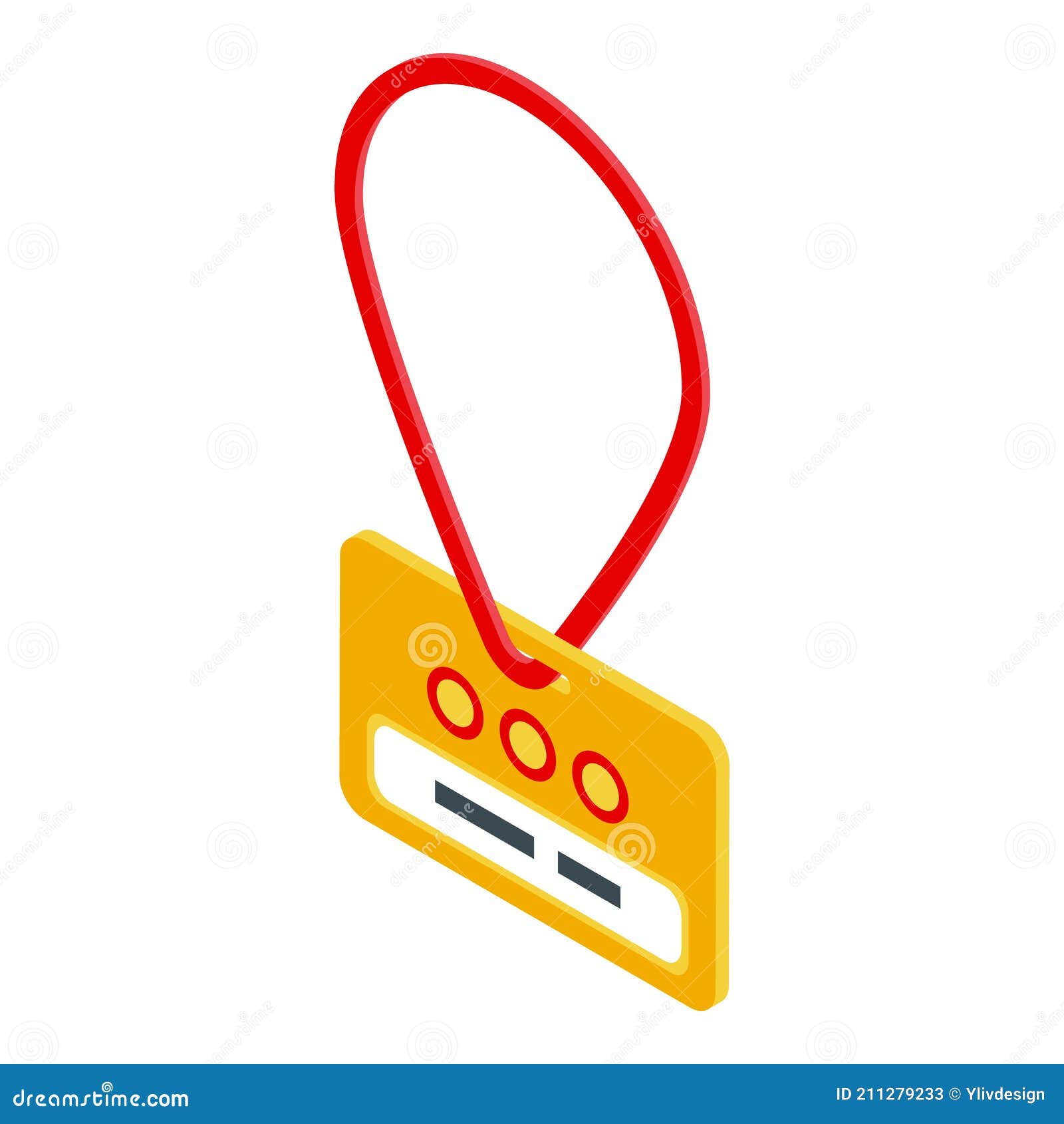 Work Id Card Icon, Isometric Style Stock Vector - Illustration of ...