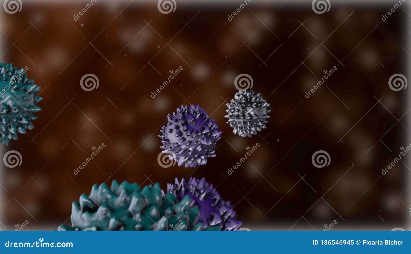 3d Render Antibodies Identify And Neutralize Pathogen Virus Over Black ...