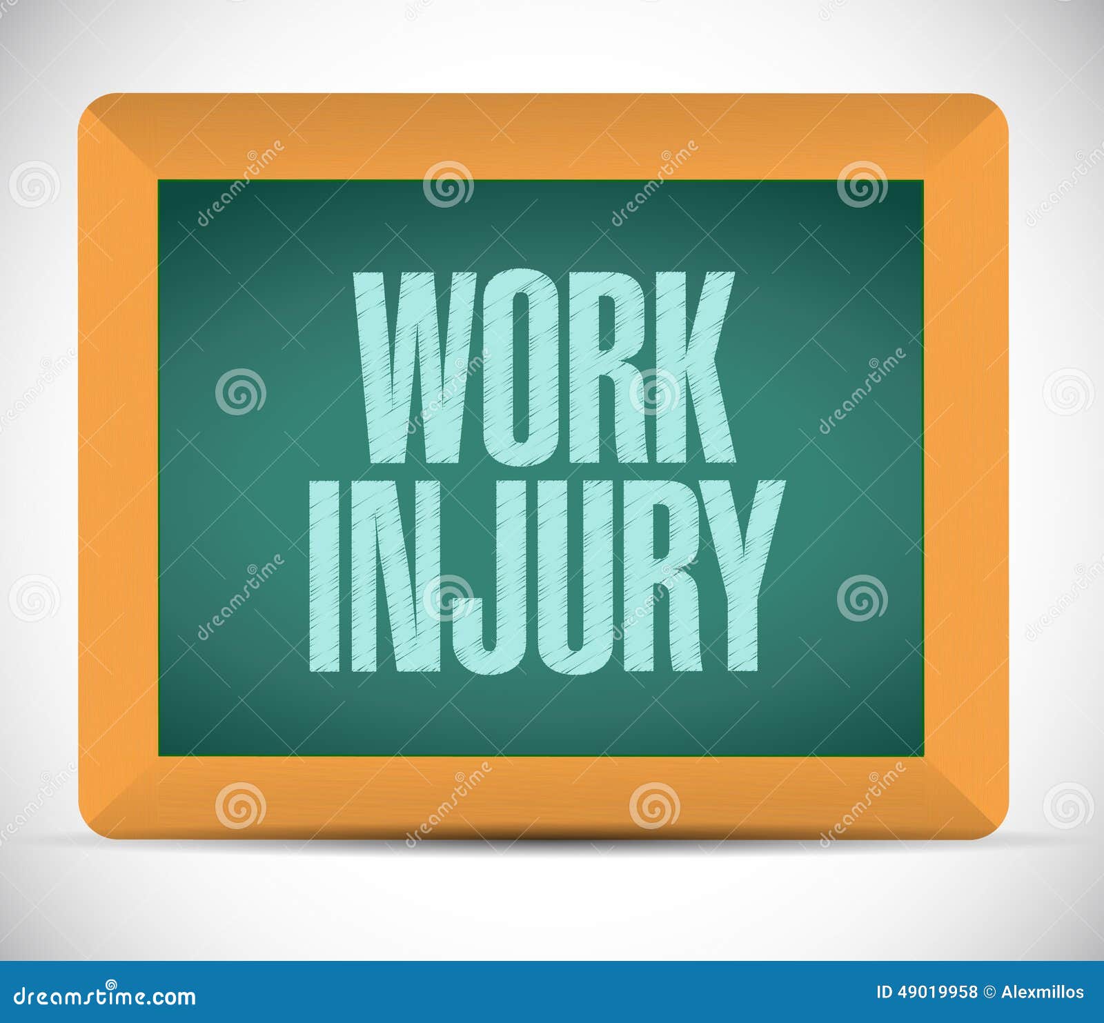 Work Injury Board Sign Illustration Design Stock Illustration ...