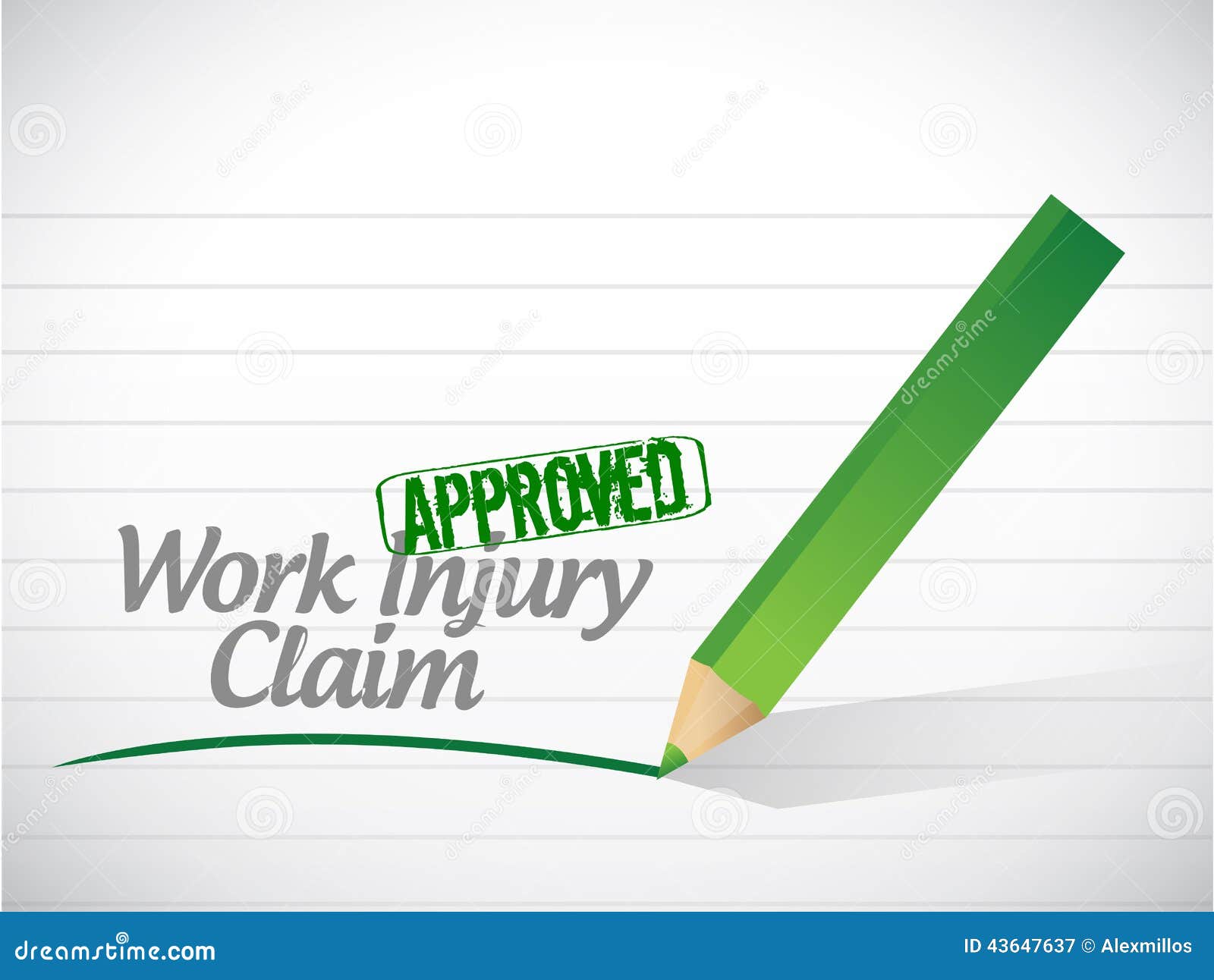 Work Injury Claim Approved Illustration Design Stock Illustration ...