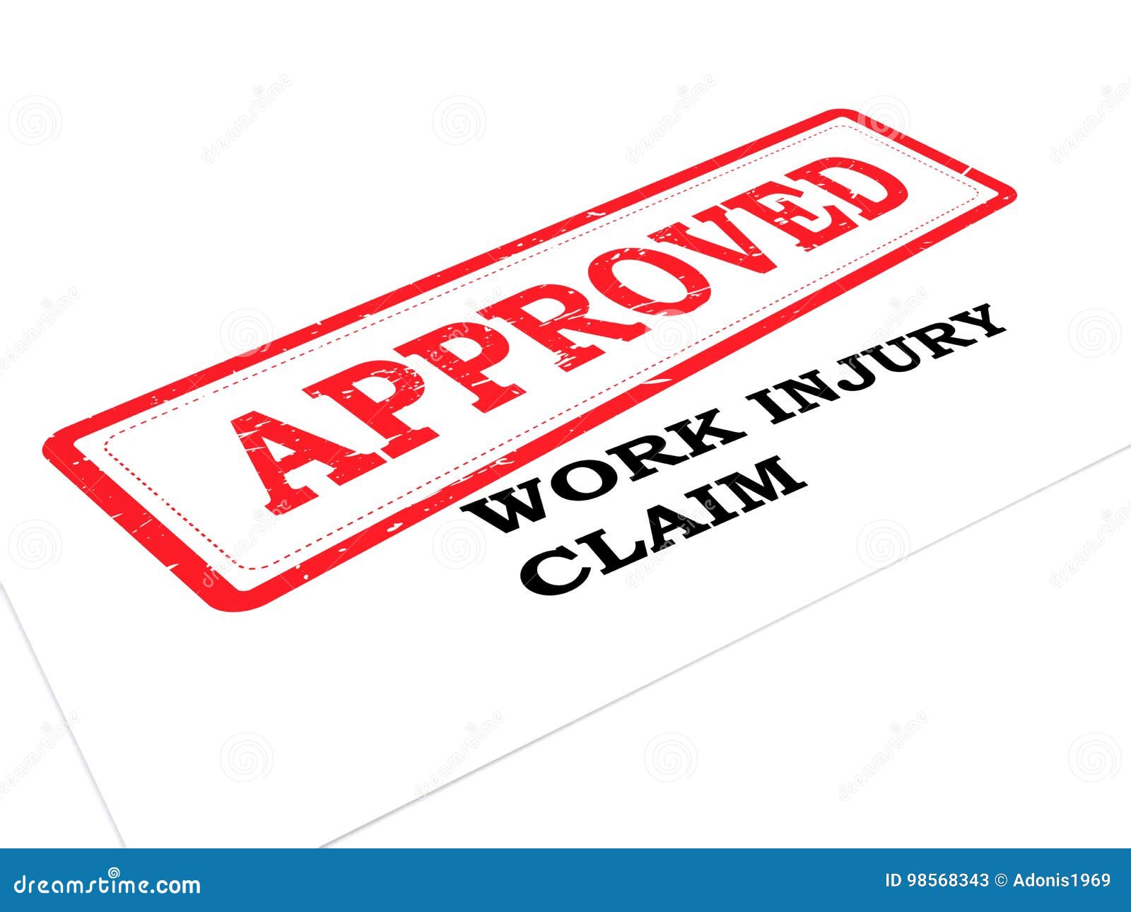 Work injury claim approved stock illustration. Illustration of rubber ...