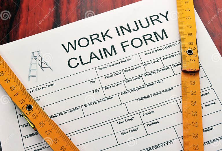 Work injury claim form stock image. Image of benefits - 19710571