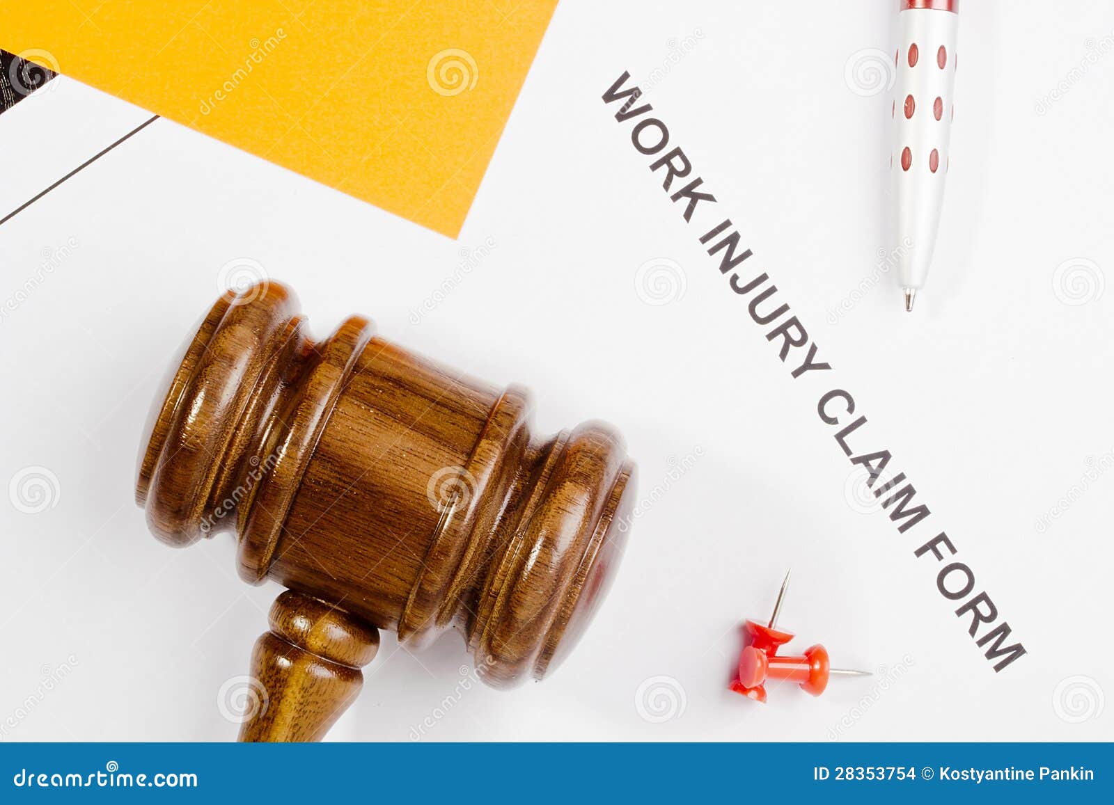 Work Injury Claim Form stock photo. Image of hammer, employment - 28353754