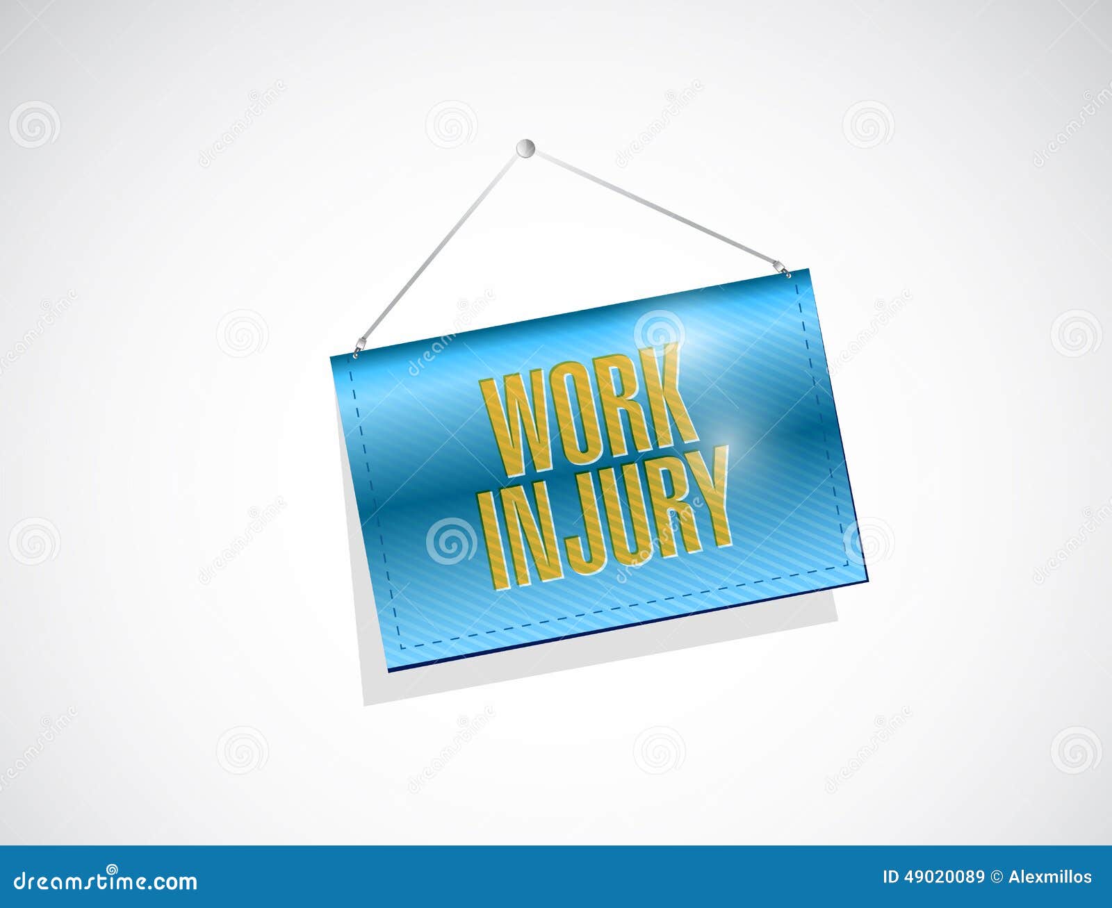 Work Injury Hanging Banner Illustration Stock Illustration ...