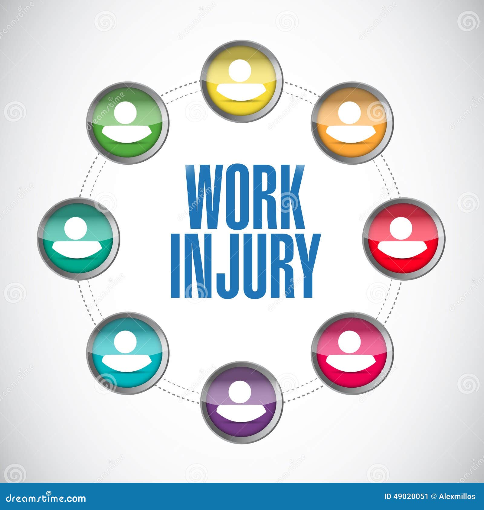 Work Injury People Connection Illustration Stock Illustration ...