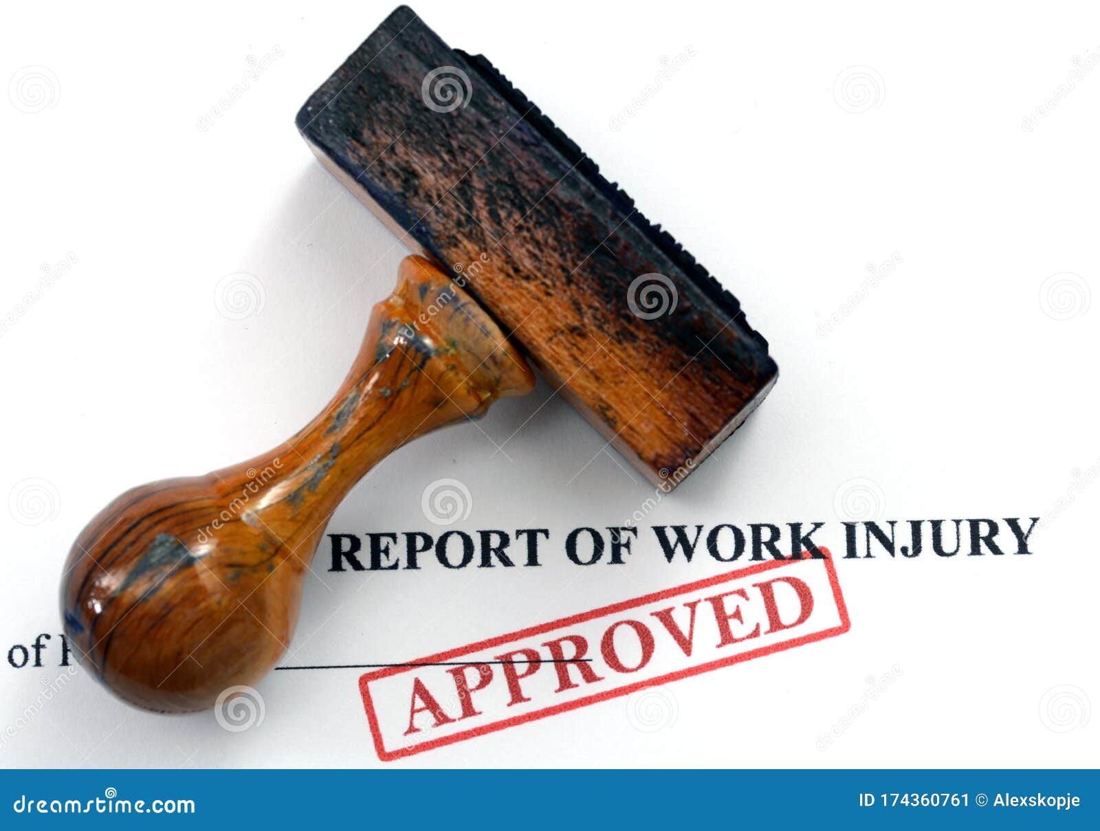 Work injury report stock image. Image of injure, document - 174360761