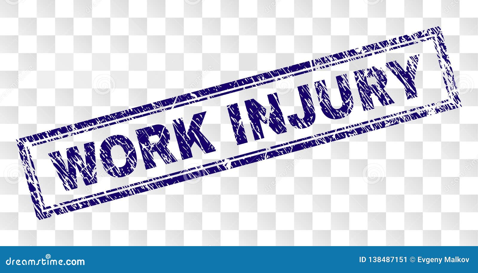 Scratched WORK INJURY Rectangle Stamp Stock Vector - Illustration of ...