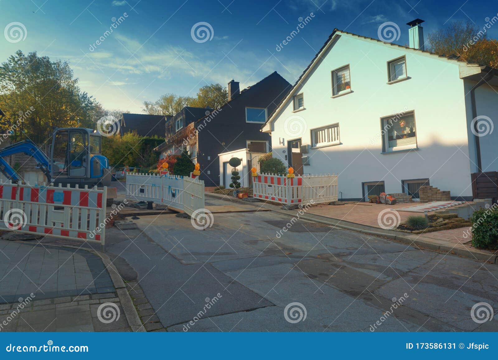 Civil Engineering Work for the Laying of Supply Lines Stock Image ...