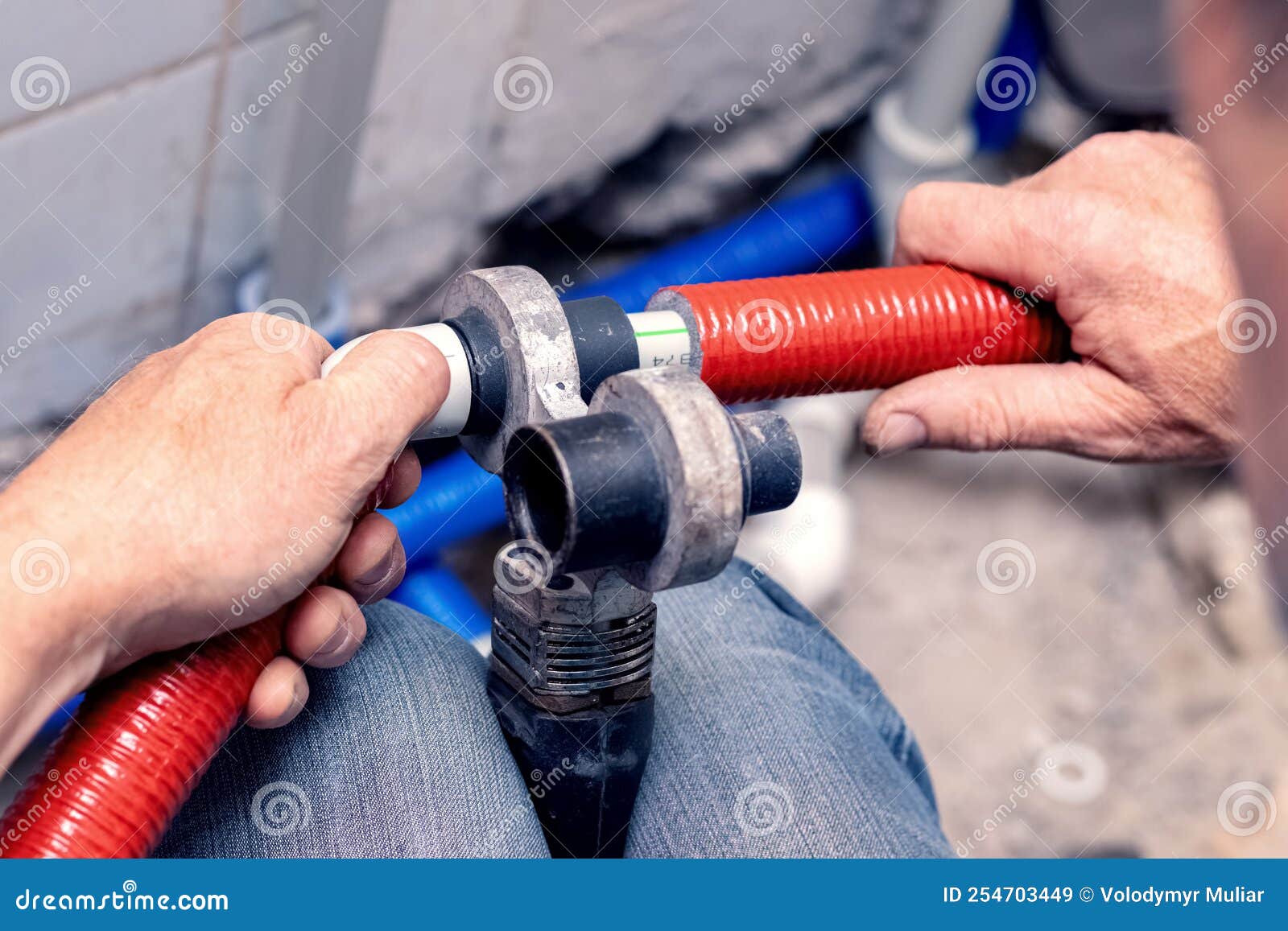 Work on the Installation of Heating or Plumbing. the Master Connects ...