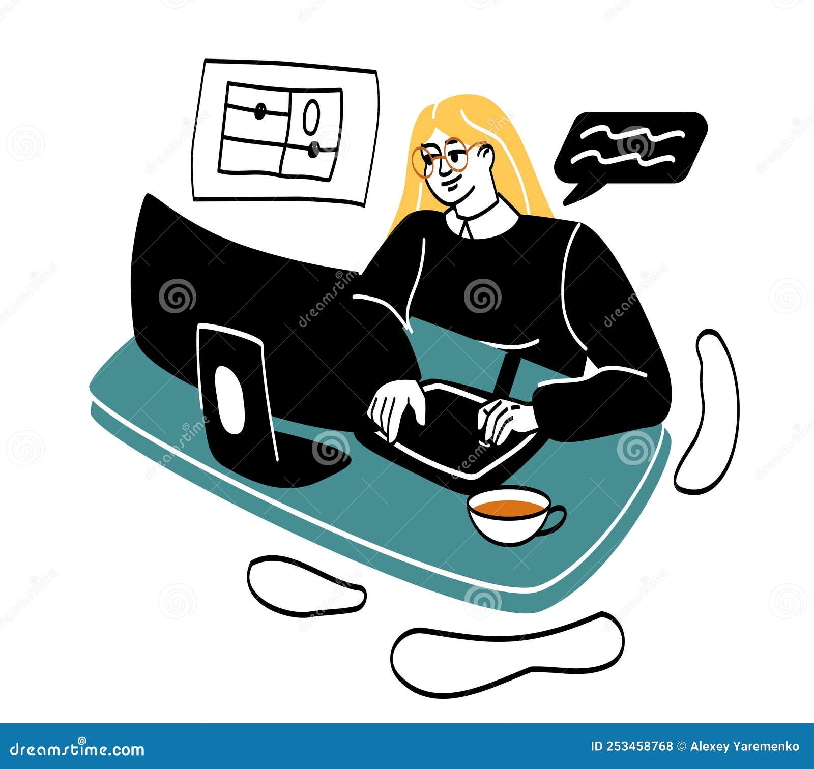 Work of Interior Designer Concept Stock Vector - Illustration of ...