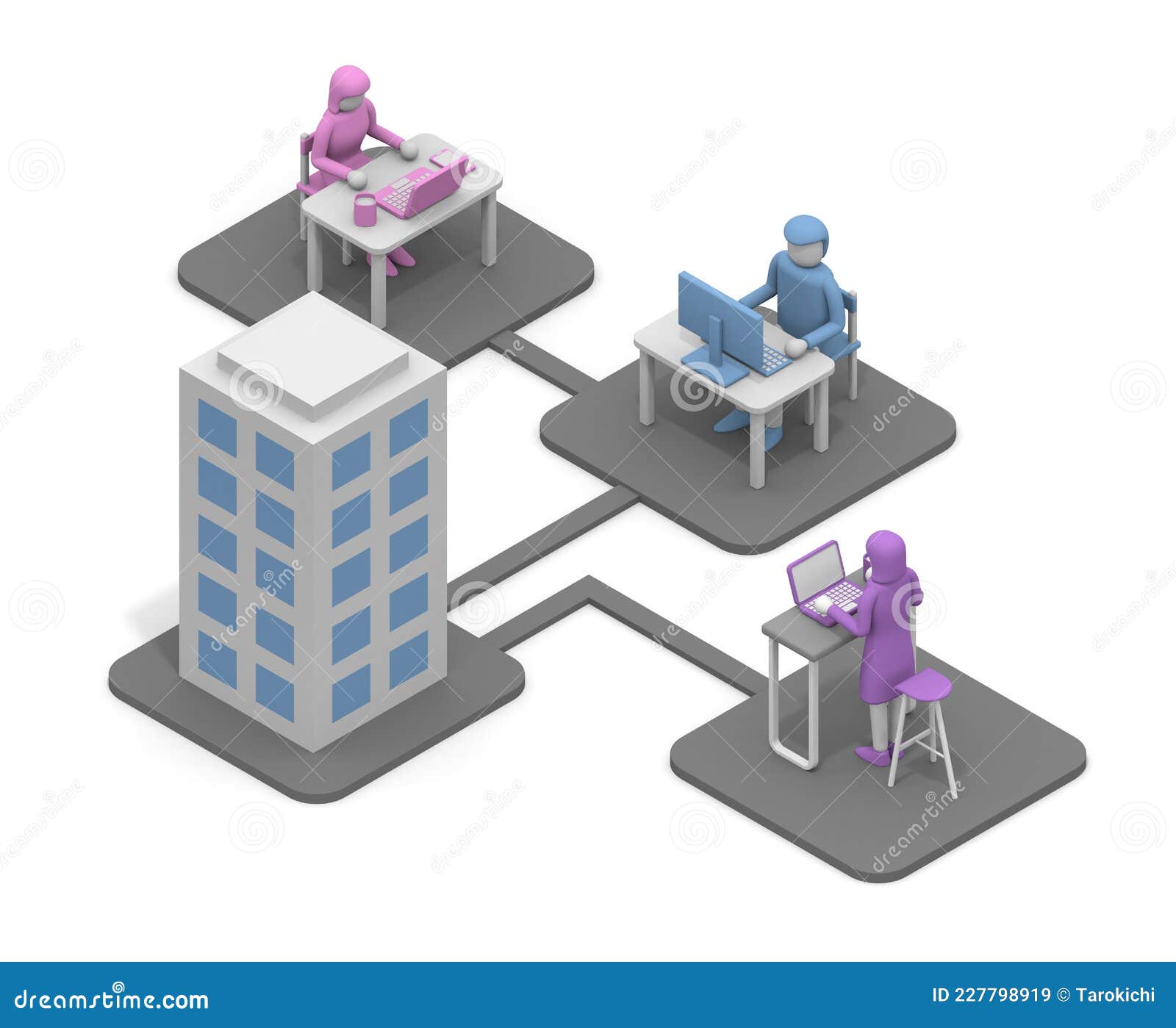 Work in an Internet Environment. Work from Home. a New Way of Working ...