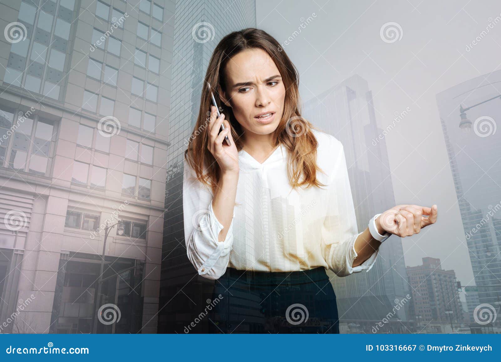 Serious Nice Woman Solving Problems Stock Image - Image of leadership ...