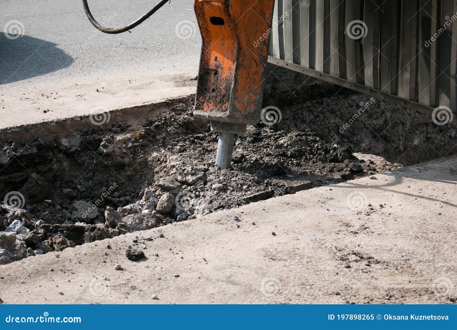 Construction of a New Multi-storey Building. the Work of a Jackhammer ...