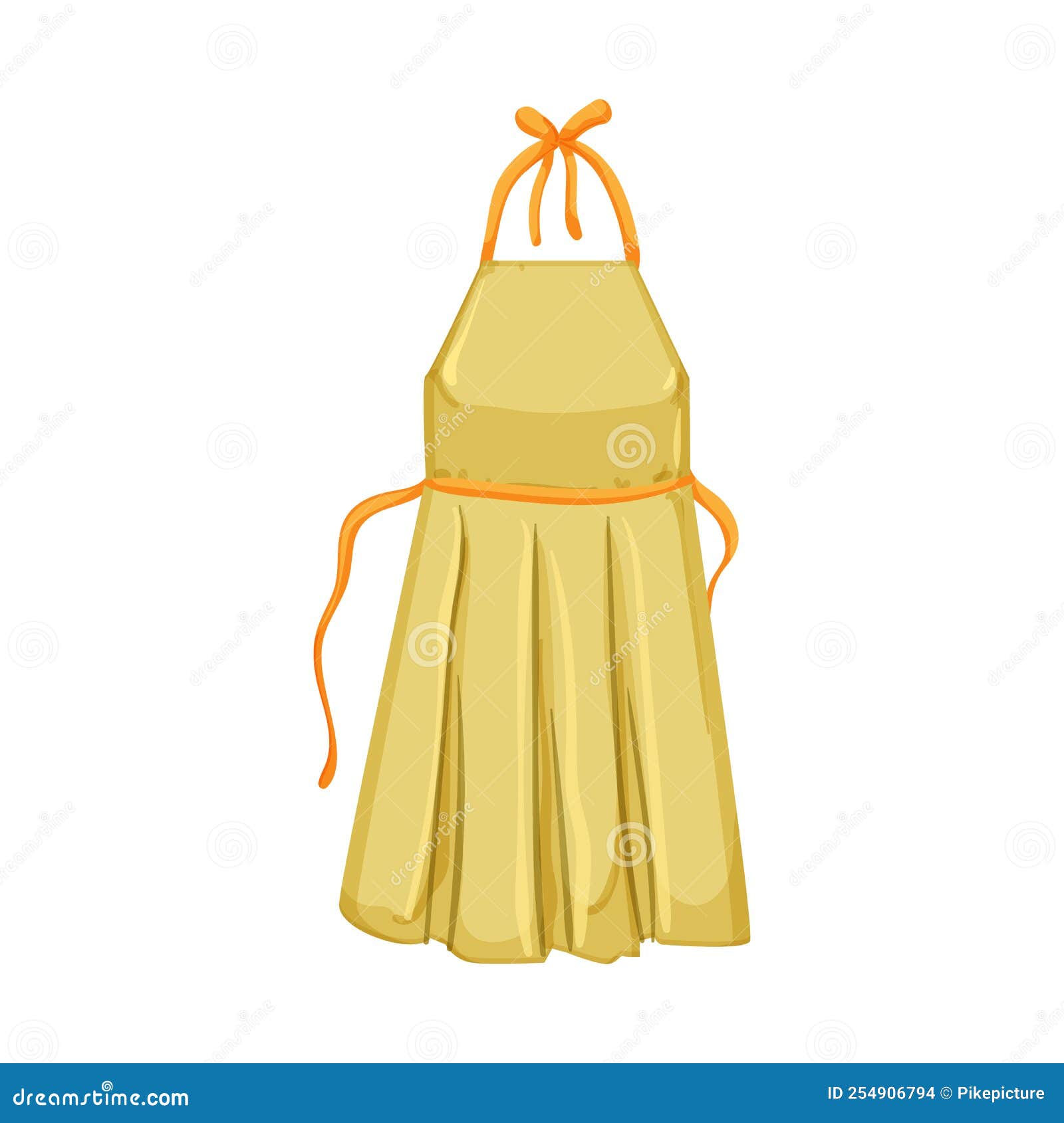 Work Kitchen Apron Cartoon Vector Illustration Stock Vector ...