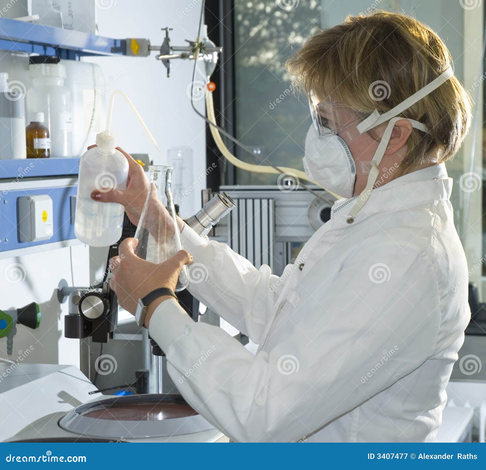 Work in laboratory stock image. Image of microbiology - 3407477