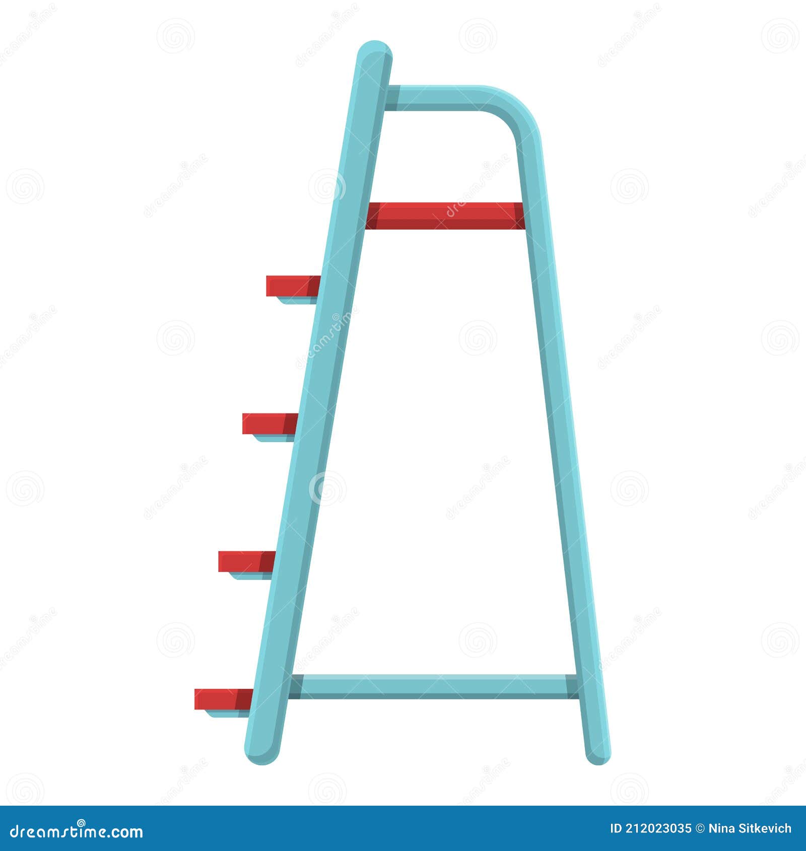 Work Ladder Icon, Cartoon Style Stock Vector - Illustration of stair ...