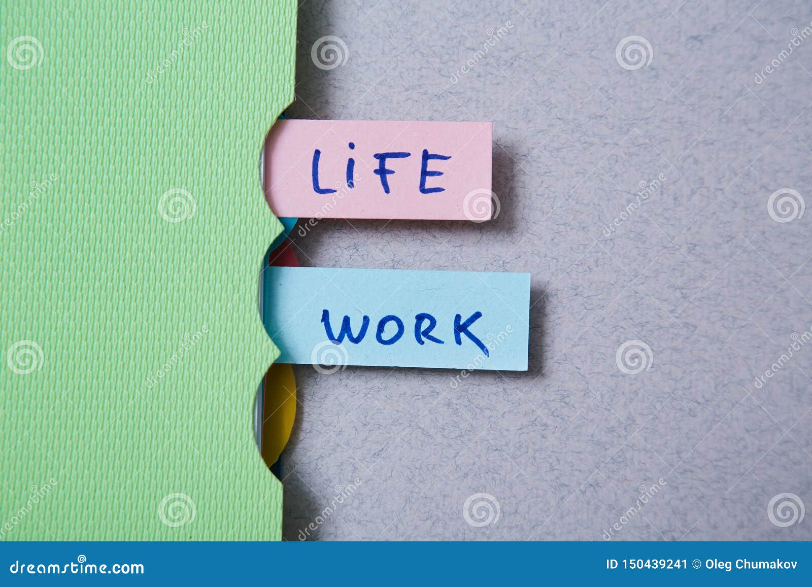 Work Life Balance Choice Concept. Stickers with Inscriptions in a ...