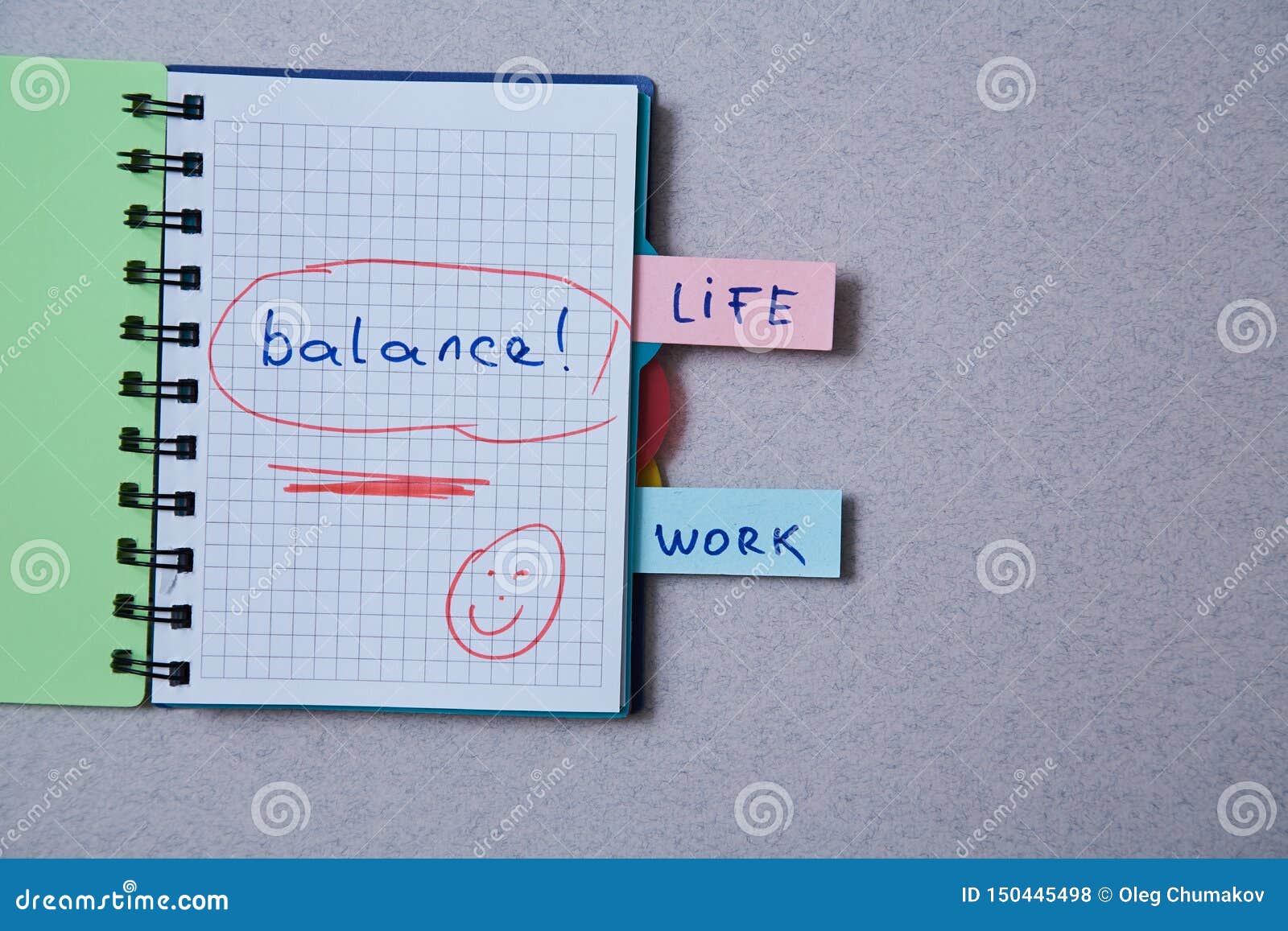 Work Life Balance Choice Concept. Stickers with Inscriptions in a ...