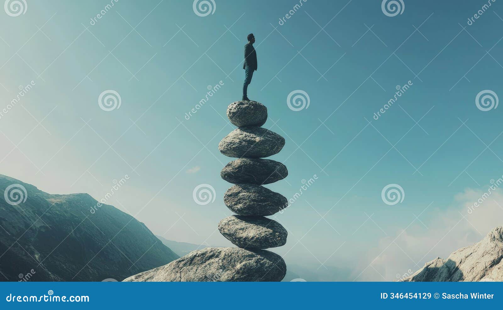 Work-Life Balance Concept Art. Generative AI Stock Image - Image of ...