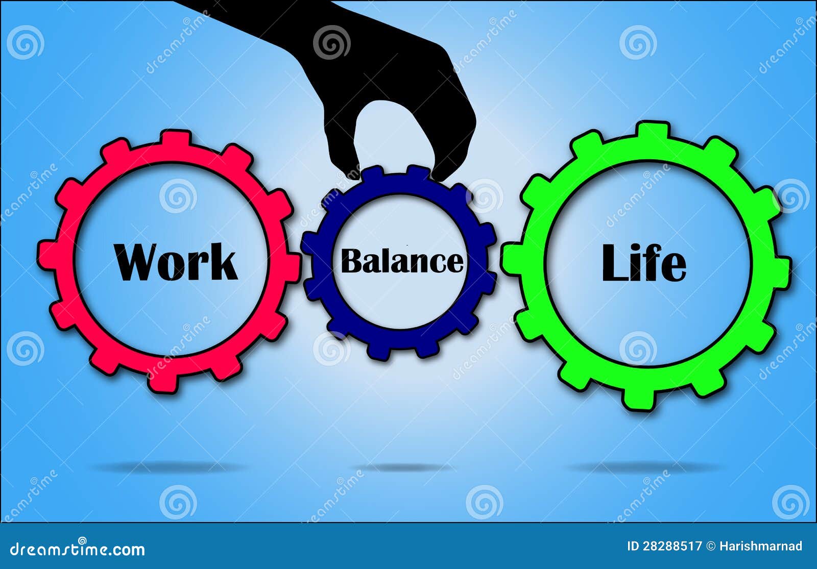 Work Life Balance Concept Illustration Using Gears Stock Image - Image ...