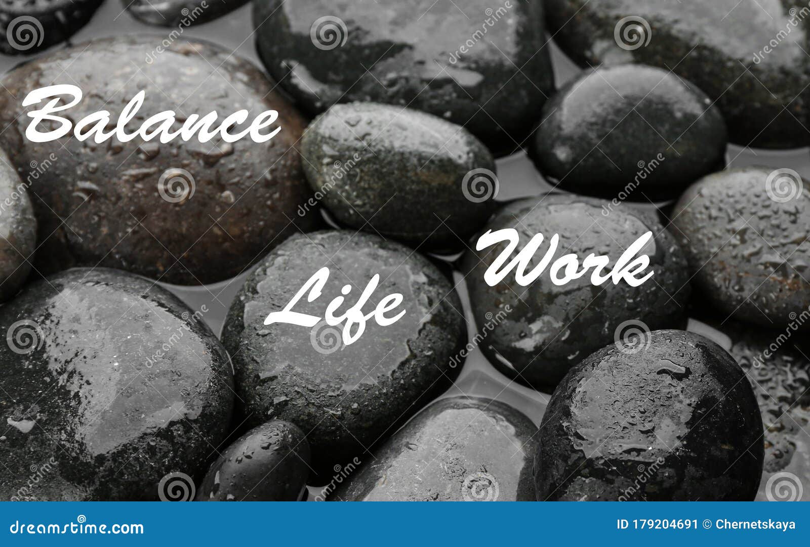 Work-life Balance Concept. Stones in Water Stock Image - Image of ...