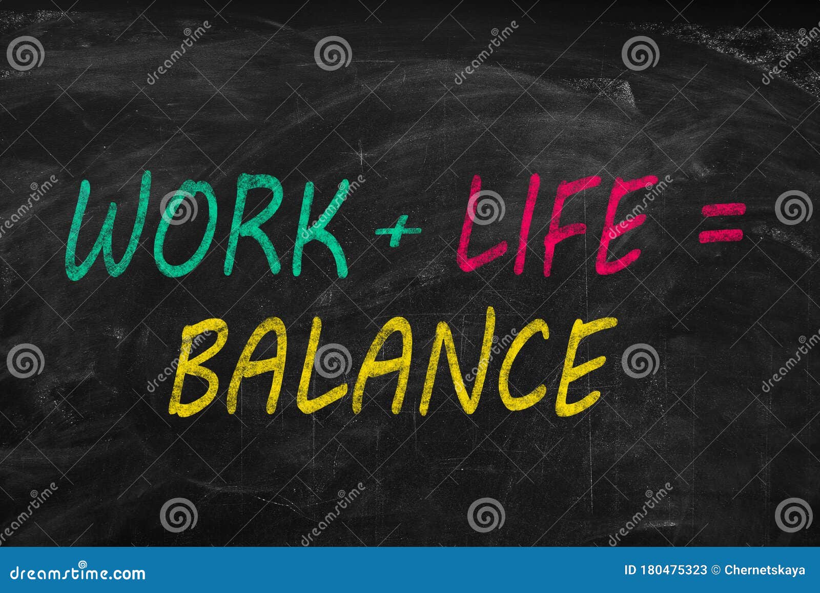 Work-life Balance. Sum with Words Written on Chalkboard Stock Image ...