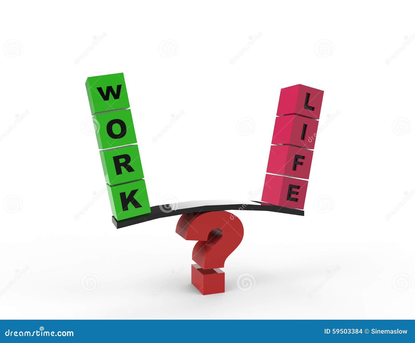 Work And Life Balance With Question Mark Royalty-Free Stock Image ...